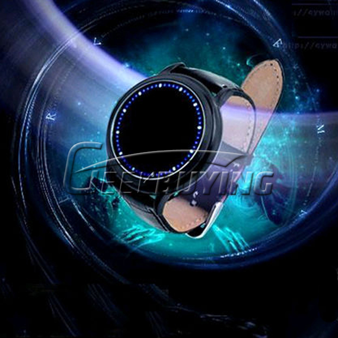 Hot Selling Stylish Abyss Inspired Blue LED Touch Screen Soft Leather ...