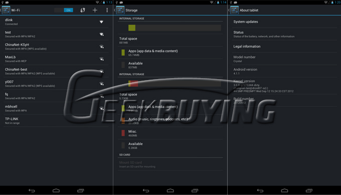Ainol Novo 7 Crystal 7 inch Tablet PC AML8726-M6 Android 4.1 OS