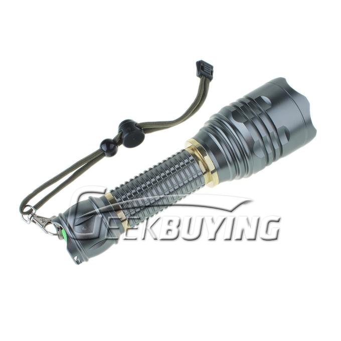 Cree XR-E Q5 250LM 5-Mode White Flashlight - Silver Grey