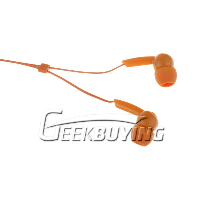 Brand New Portable 3.5mm Retractable Earphone Ear Bud Orange