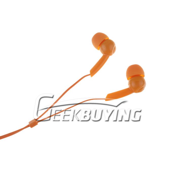 Brand New Portable 3.5mm Retractable Earphone Ear Bud Orange