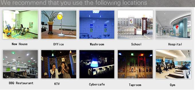 High-tech E27 5W Pure White Anion LED Lamp Smoke Air Cleaner