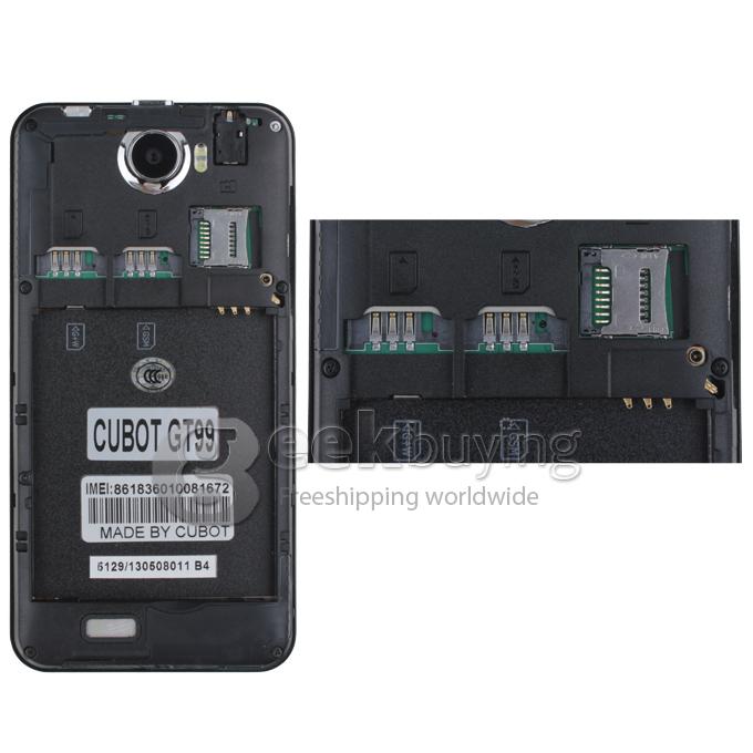 Cubot GT99 MTK6589 Quad Core 1.2GHz 4.5Inch Android 4.2 OS Smartphone 1GB RAM 4GB ROM HD Screen ...