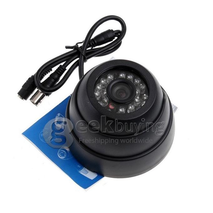 Dome Digital CCTV Color Camera 380 TVL COMS 3.6 MM CCD W/ 24 IR LEDs
