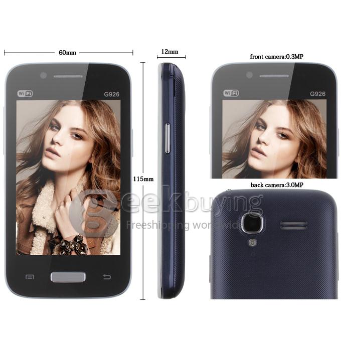 YXTEL G926 3.5Inch WVGA Capacitive Screen SC6820 1GHz Smart Phone 3.0MP ...