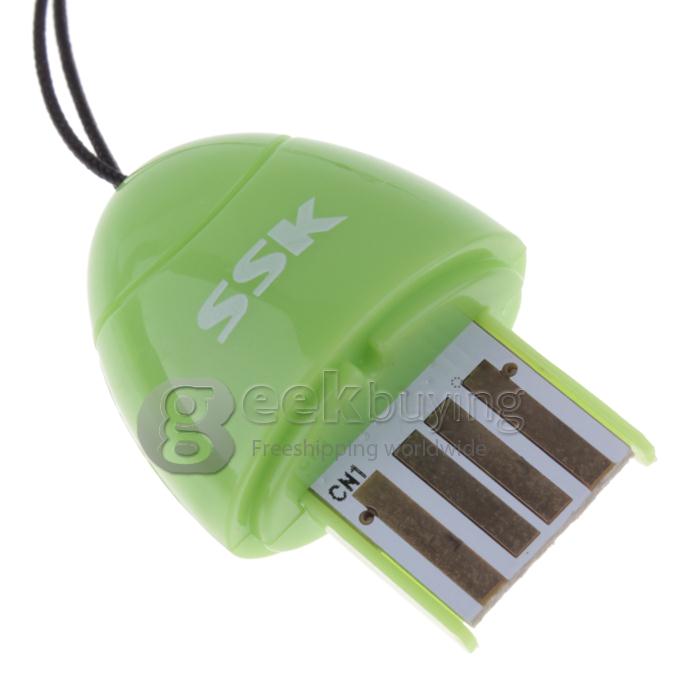 SSK SCRS056 USB2.0 Mini Card Reader for Micro SDHC SD T-flash