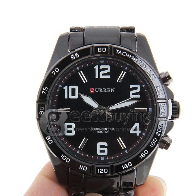 Curren 8107 Men's Arabic Numbers Strips Hour Marks Quartz Watch