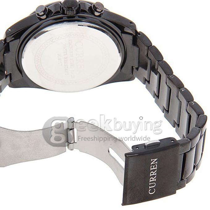 Curren 8107 Men's Arabic Numbers Strips Hour Marks Quartz Watch