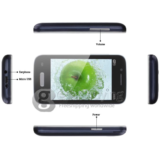 YXTEL G926 3.5Inch WVGA Capacitive Screen SC6820 1GHz Smart Phone 3.0MP ...