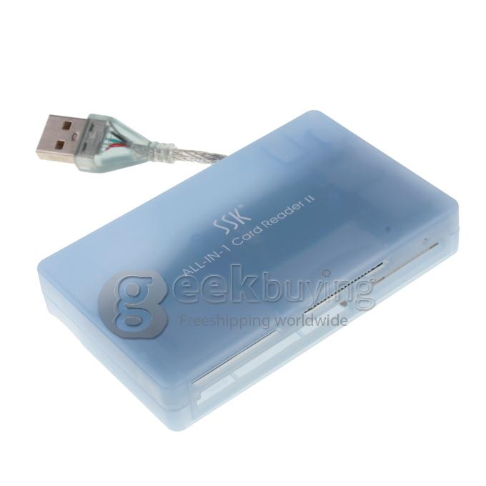 SSK SCRM026 ALL-IN-1 Card Reader - Blue