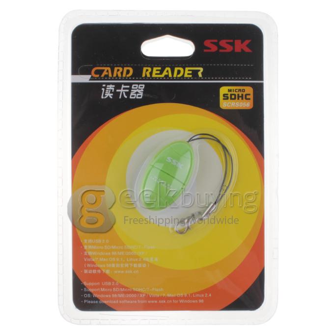 SSK SCRS056 USB2.0 Mini Card Reader for Micro SDHC SD T-flash