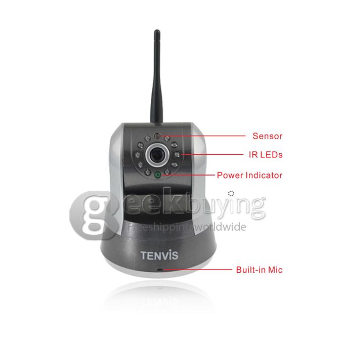 TENVIS IP Robot2 1/4' CMOS 300KP Wireless Security Wi-Fi IP Camera W ...