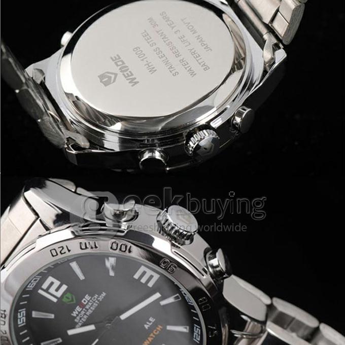 30 Meters Water Resistant Men's LED Analog Digital Watch