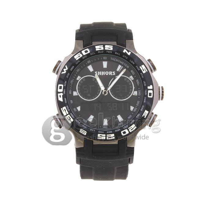 SHHORS 80071 Water Resistance Sports Watches - Black