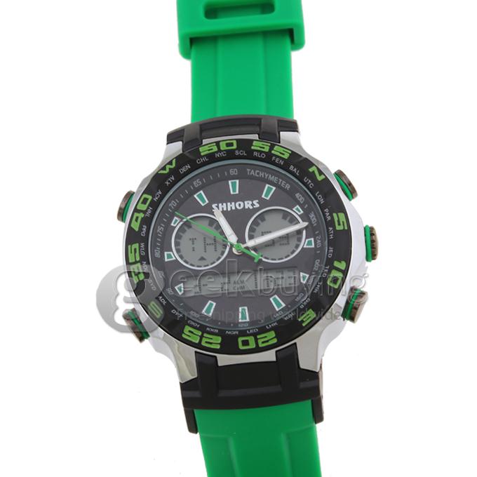 SHHORS 80071 Water Resistance Sports Watches - Green