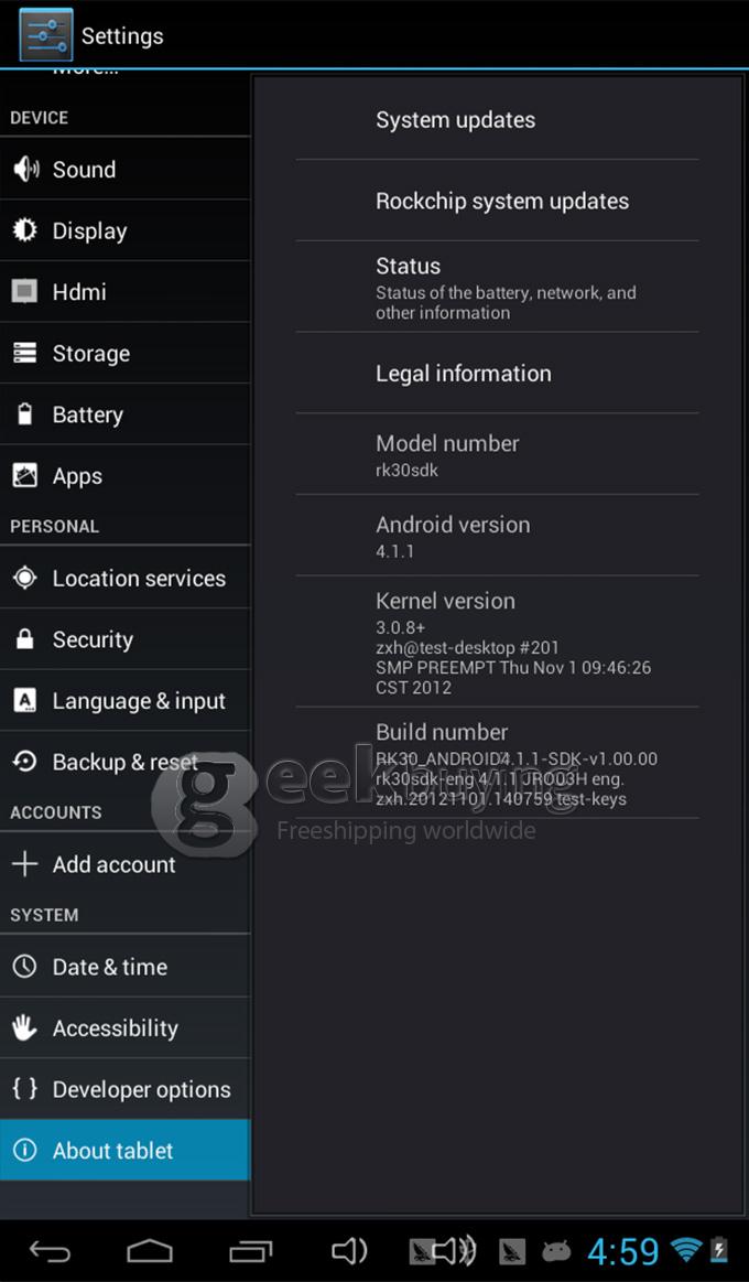 ICOO D70pro II 7 Inch Android 4.1 Tablet PC 1024*768 1GB/8GB HDMI