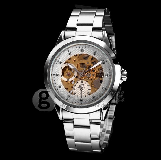 Men's Alloy Analog Mechanical Wrist Watch - Silver