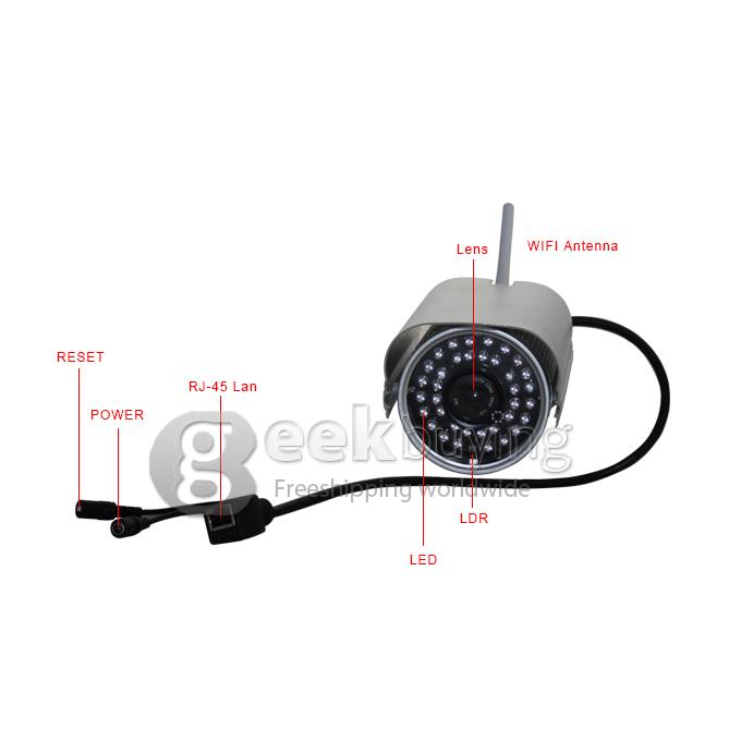 P2P IR Wireless IP Camera with Wi-Fi/Motion Detection for iPhone