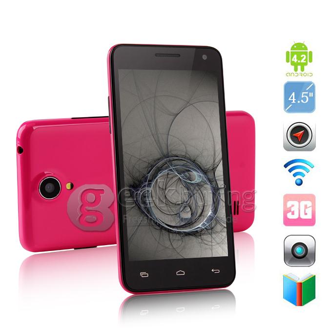 W450 4.5inch FWVGA Capacitive Screen MTK6582 Quad Core Smartphone 1G/4G ...