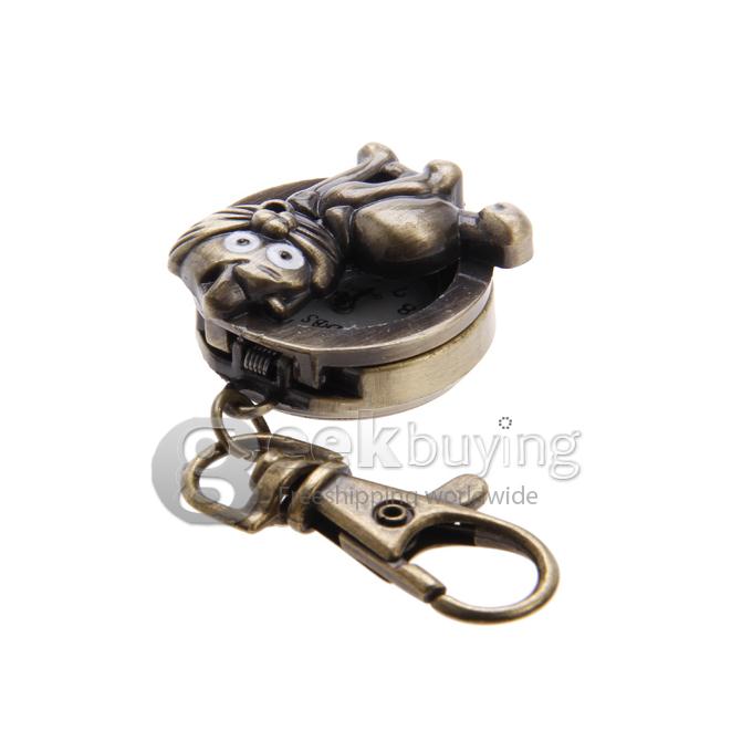 Retro Cat Style Unisex Alloy Analog Quartz Keychain Watch