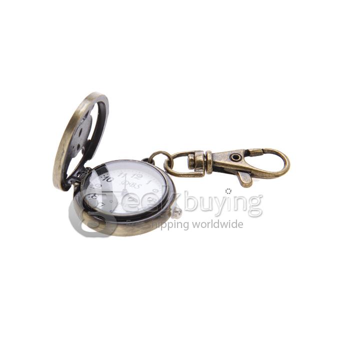 Hollow Skull Heads Style Unisex Analog Quartz Keychain Watch