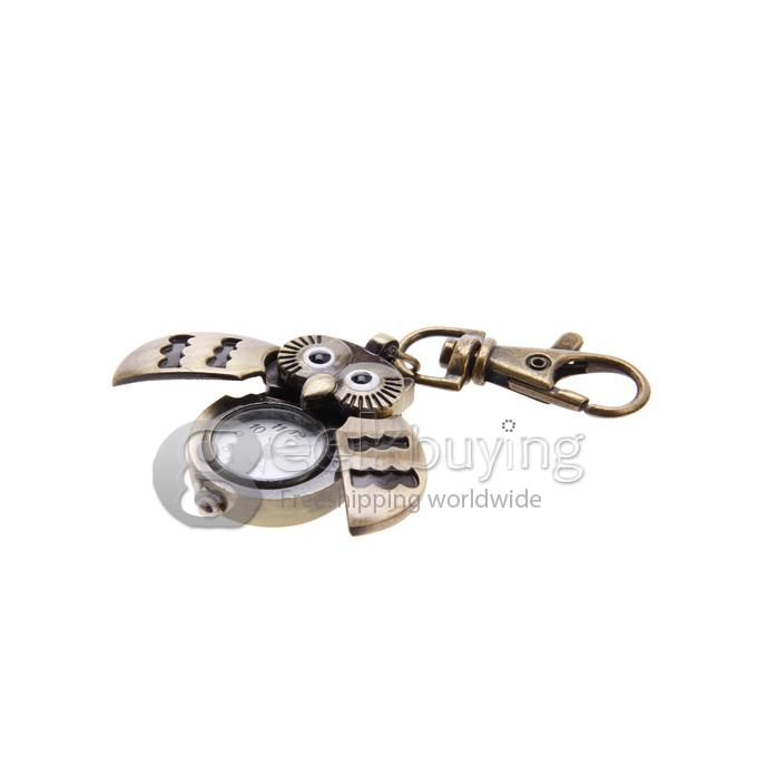 Eagle Owl Style Unisex Alloy Analog Quartz Keychain Watch