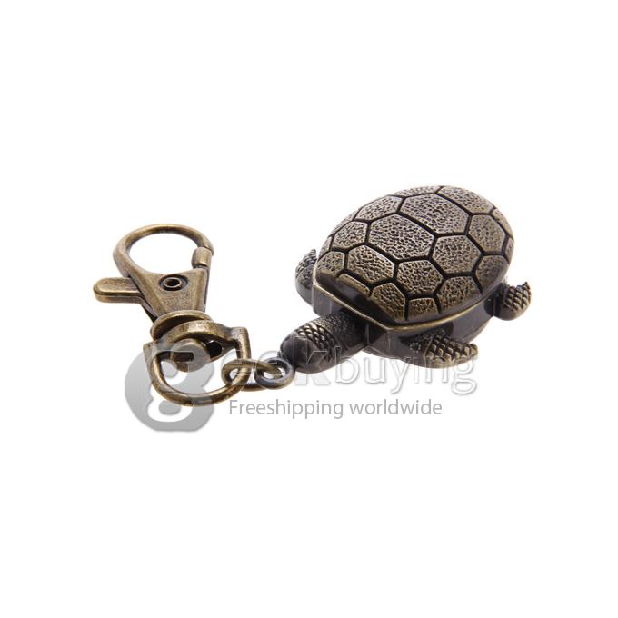 Tortoise Style Unisex Alloy Analog Quartz Keychain Watch