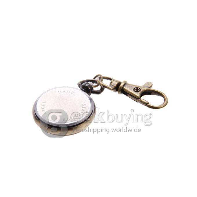 Unisex Alloy Analog Quartz Keychain Watch - Bronze
