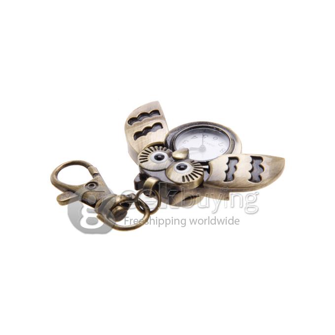 Eagle Owl Style Unisex Alloy Analog Quartz Keychain Watch