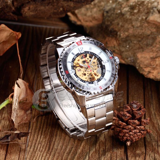 Men's Automatic Sport Mechanical Round Dial Wrist Watch