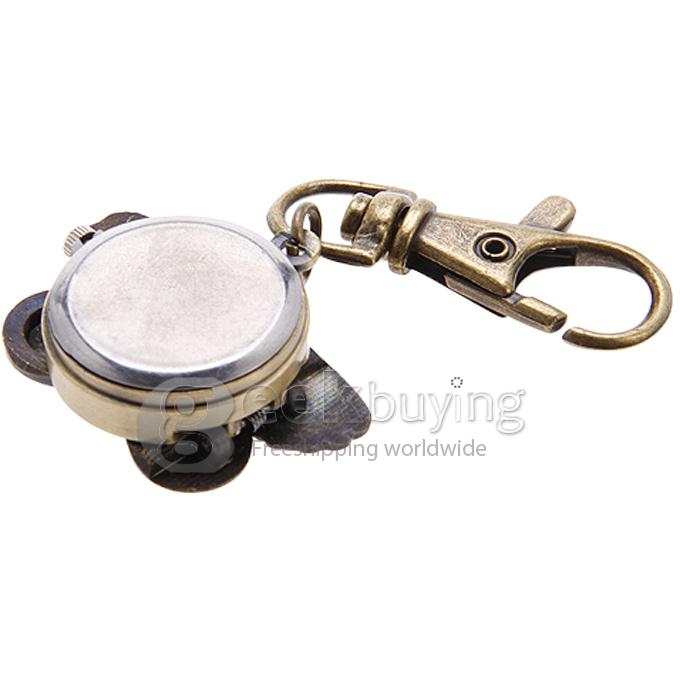 Unisex Butterfly Style Alloy Analog Quartz Keychain Watch