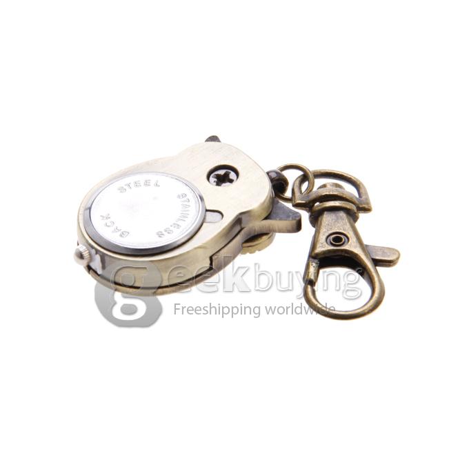 Eagle Owl Style Unisex Alloy Analog Quartz Keychain Watch