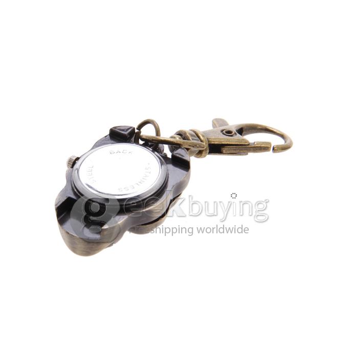 Skull Heads Style Unisex Alloy Analog Quartz Keychain Watch