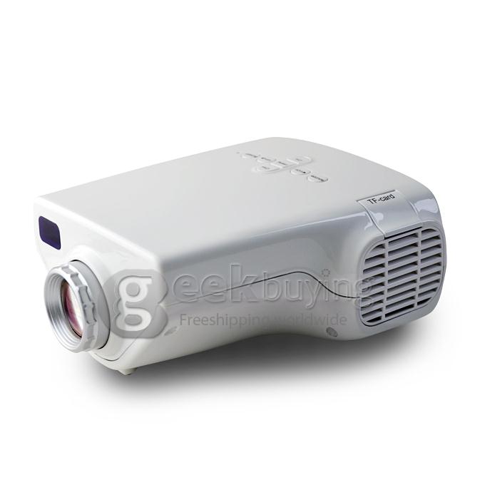 E03 320*240 50LM LED Projector with LCD for Education Business White
