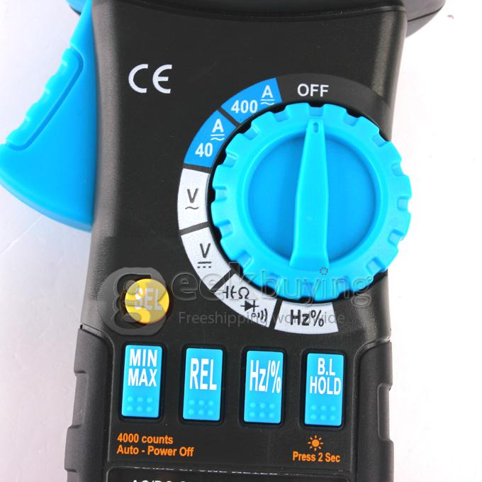 ACM03 Blue Digital Multimeter AC DC Current Clamp Meter Backlight Cap
