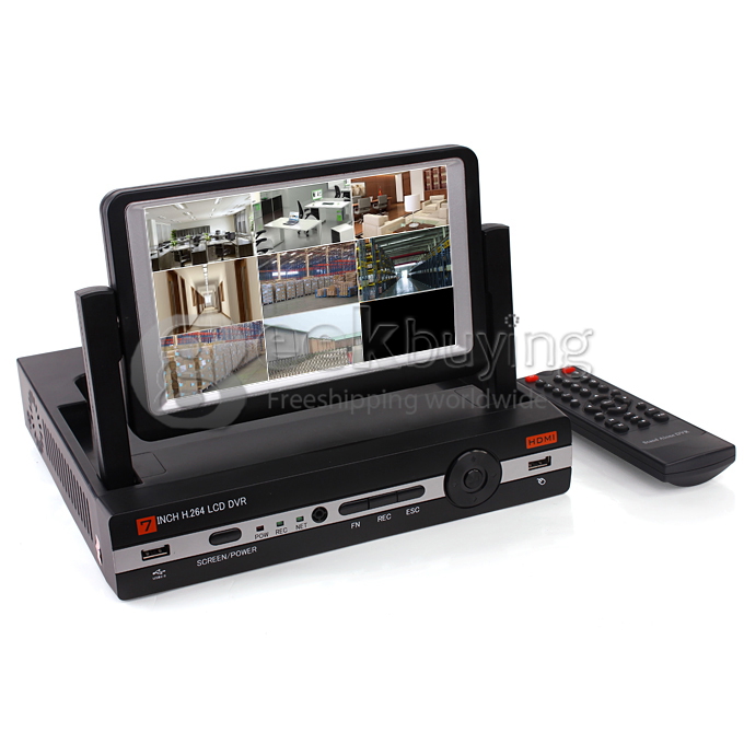 8CH DVR 7 Inch Screen H.264, D1 Resolution Surveillance CCTV System