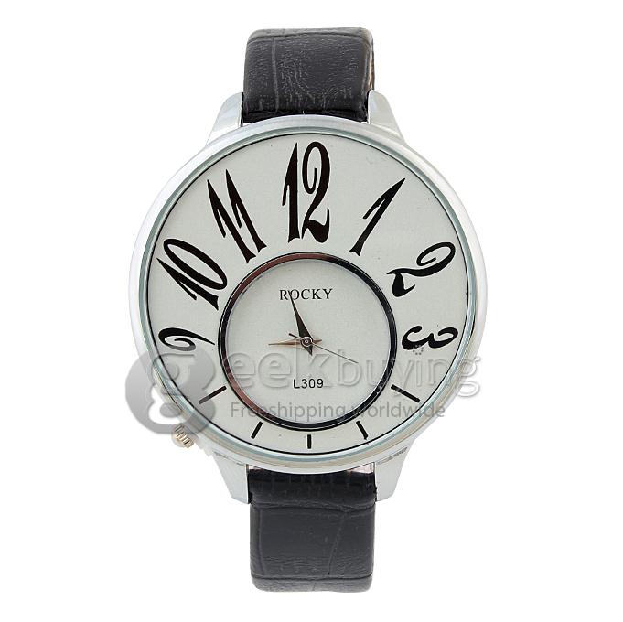 Rocky L309 Round Dial Women Wrist Watch with Leather Watchband
