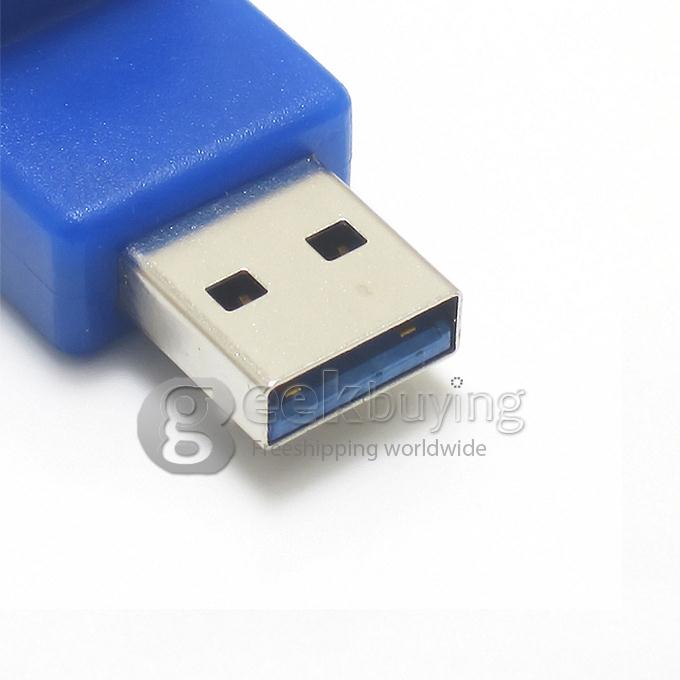 USB 3.0 A Male to A Female(Upward) Adapter -Blue
