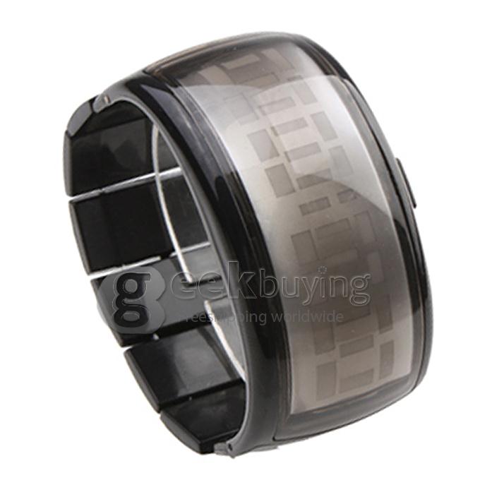 Makibes Couple's Futuristic Bracelet Style Blue LED Digital Watch
