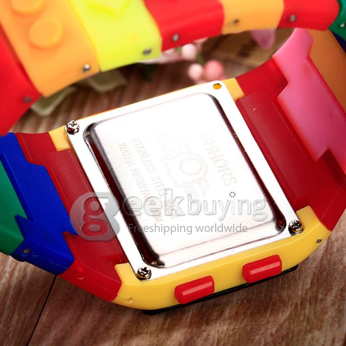 Makibes Unisex Colorful Block Brick Style Digital Wrist Watch