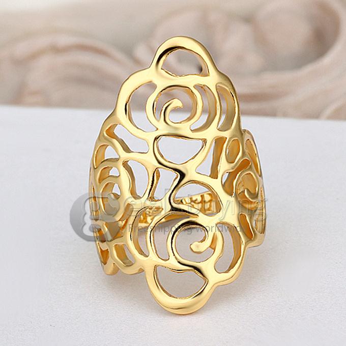 Creative Gold Color Personalized Hollow Ring - 8 Size