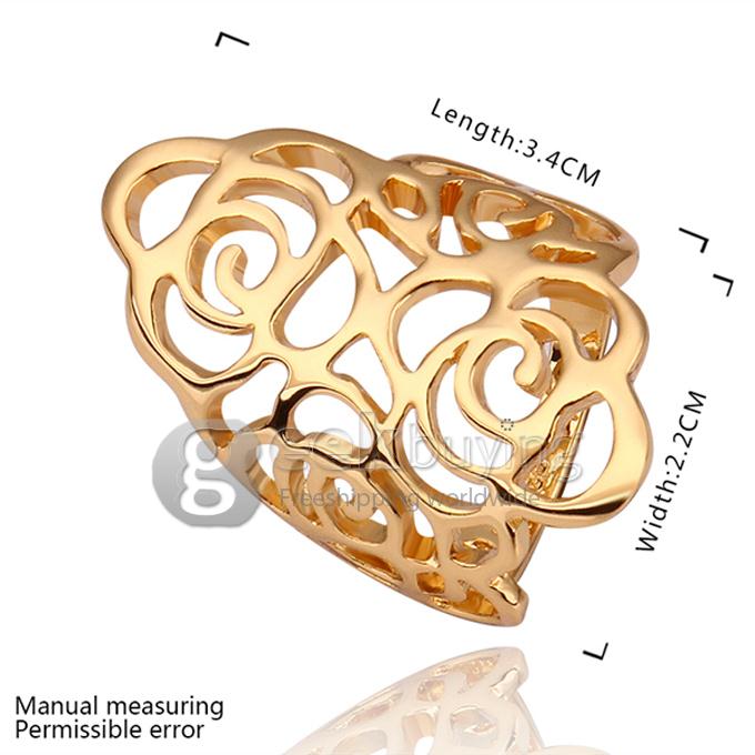 Creative Gold Color Personalized Hollow Ring - 8 Size