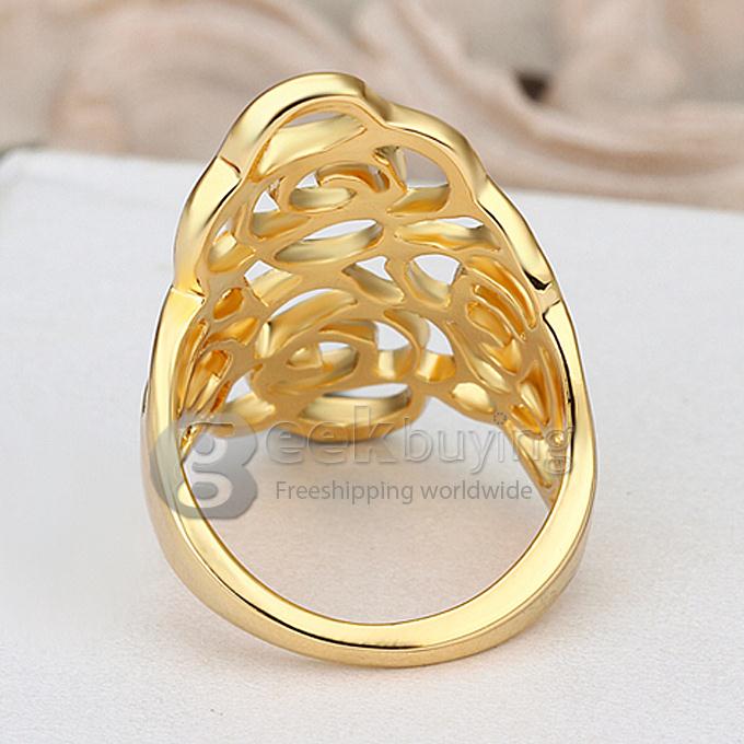 Creative Gold Color Personalized Hollow Ring - 8 Size