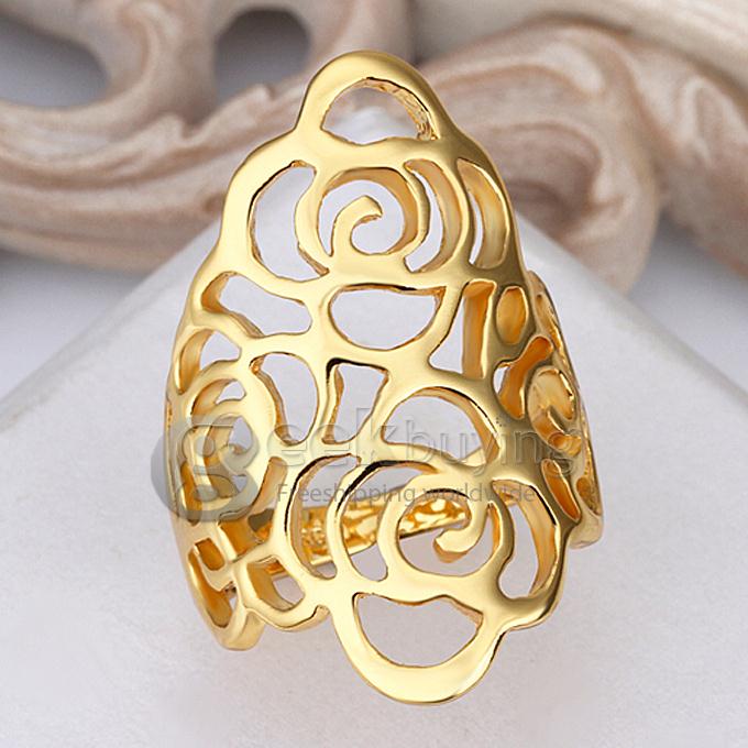 Creative Gold Color Personalized Hollow Ring - 8 Size