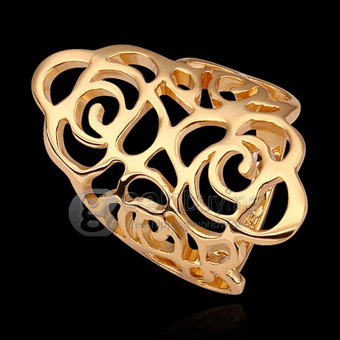 Creative Gold Color Personalized Hollow Ring - 8 Size