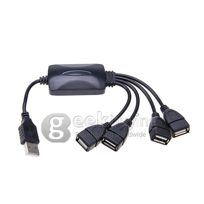 4 Port Octopus USB 2.0 Hub Sharing Switch Converter Adpter for PC