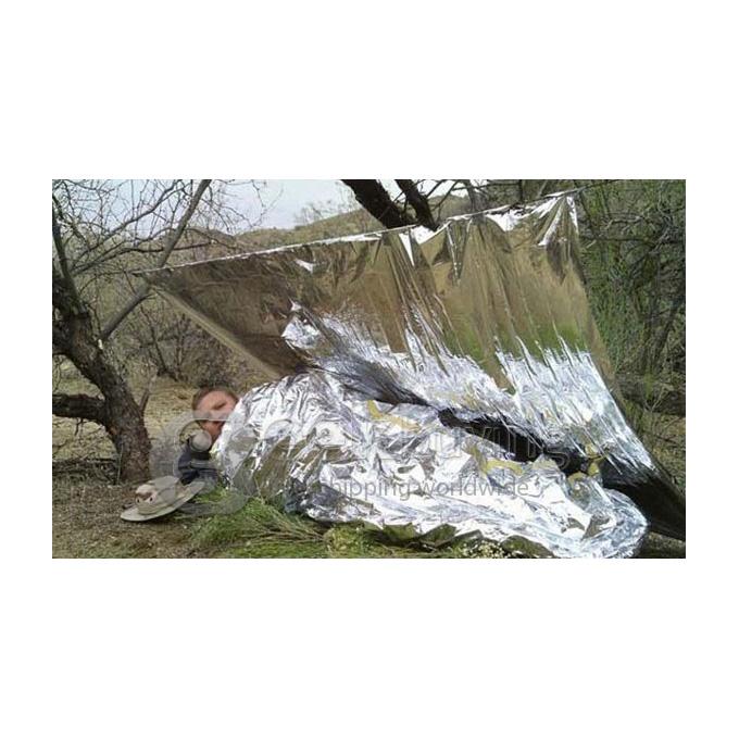 Foldable Aluminum Coating Emergency Rescue Blanket for Outdoors