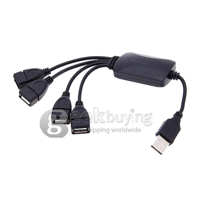 4 Port Octopus USB 2.0 Hub Sharing Switch Converter Adpter for PC