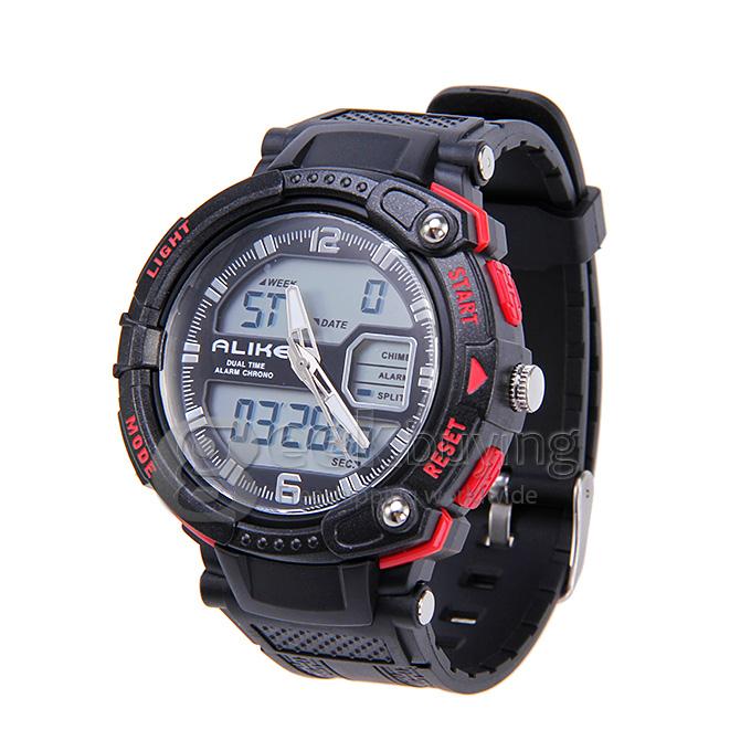 ALIKE Waterproof Digital & Analog Quartz Sport Watch for Men
