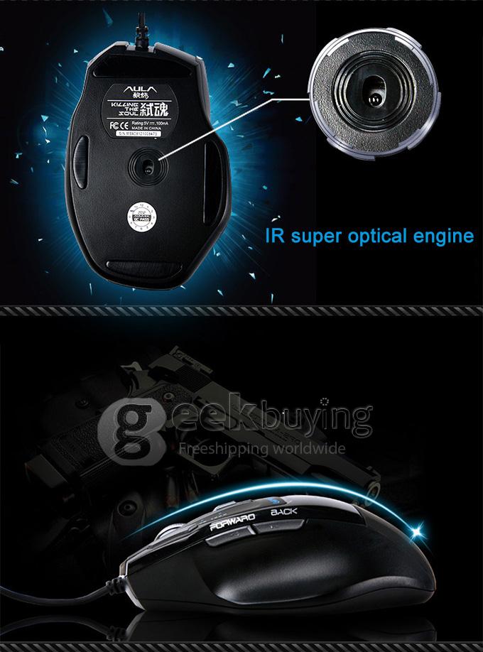 AULA Killing Soul Dual Mode USB Wired 7D Optical Gaming Mouse